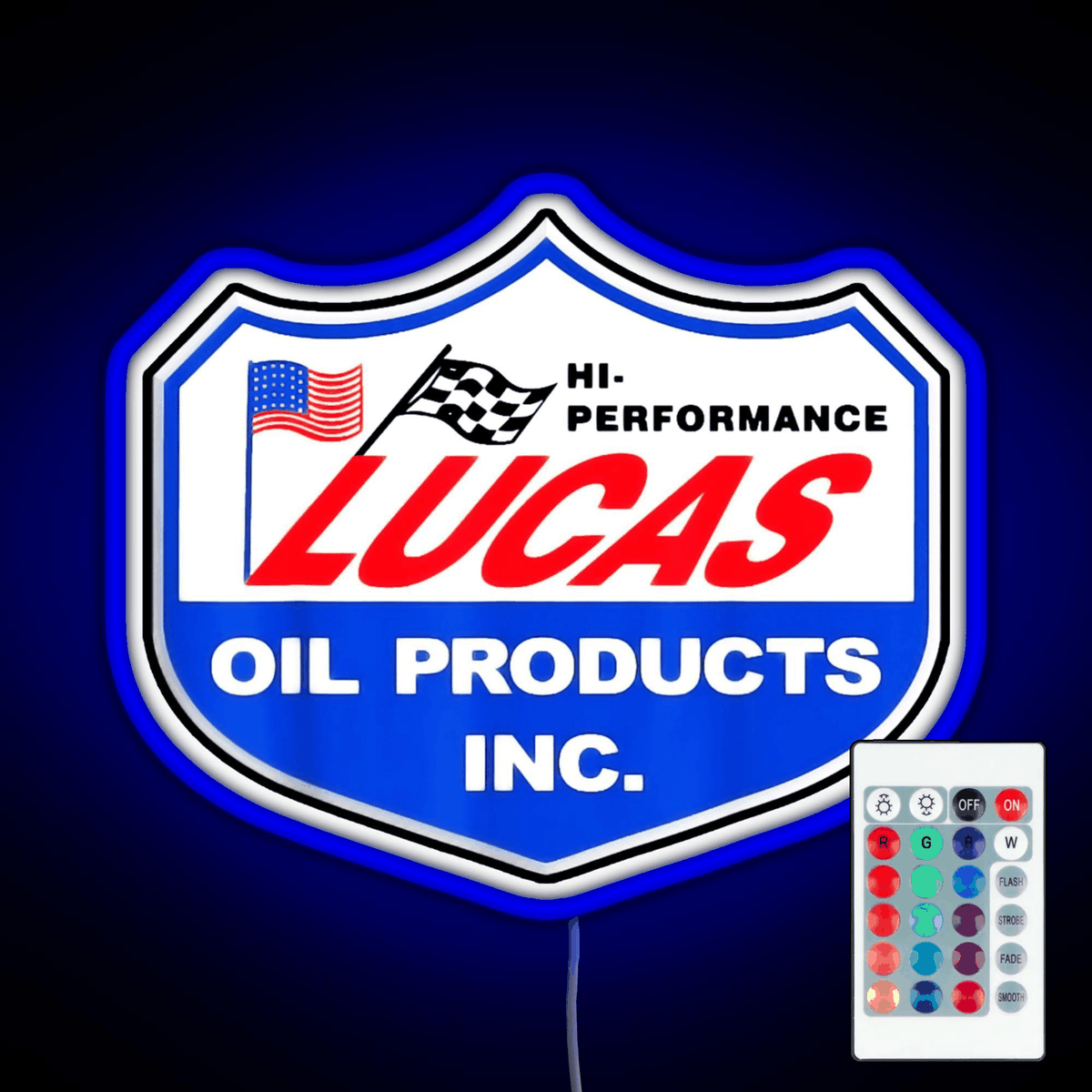 Lucas Oil Racing RGB neon sign