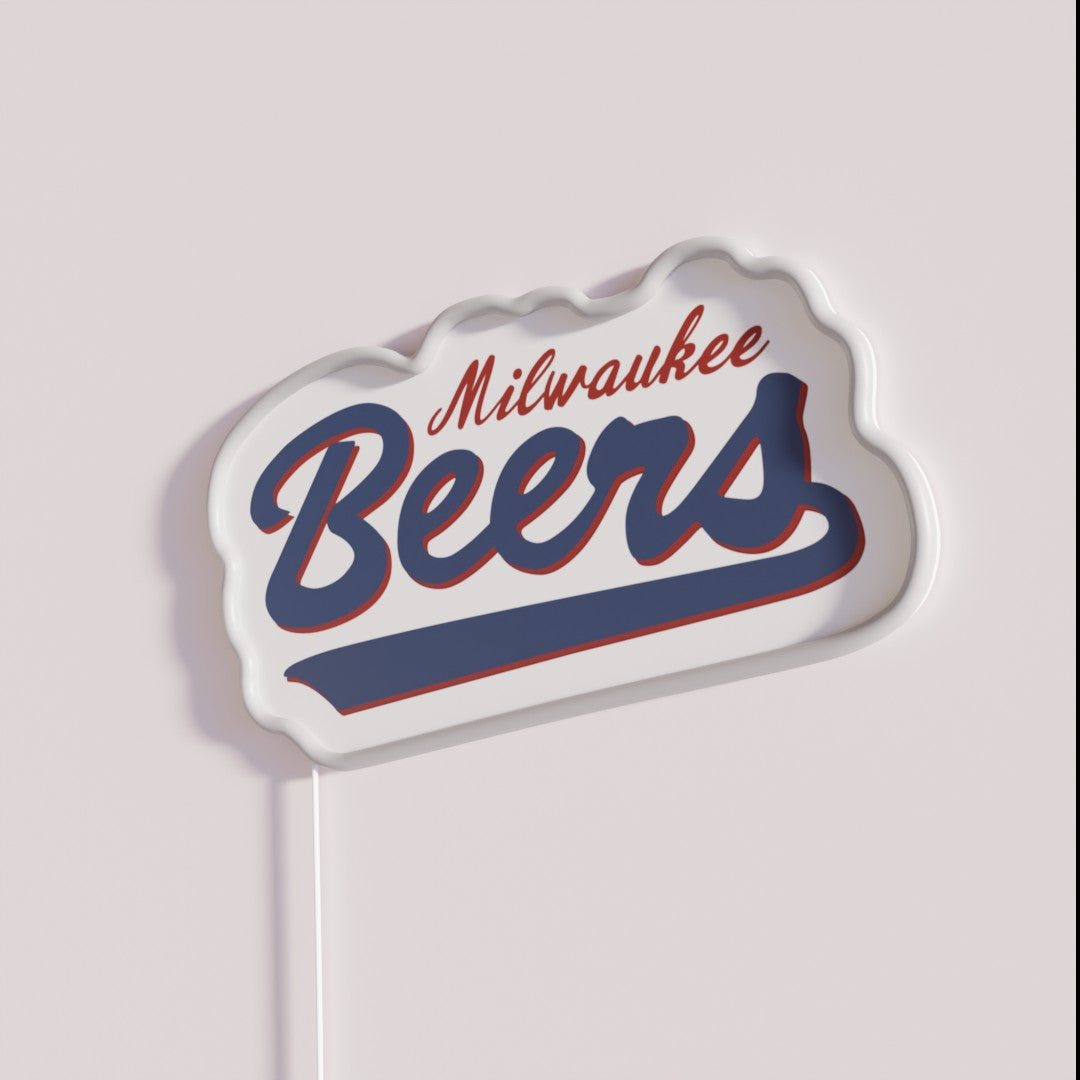 Milwaukee Beers Baseketball Tem Rgb Led Sign – Neon Factory