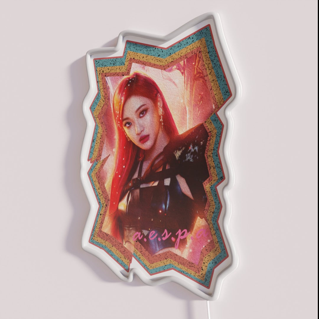 Ning Yizhuo Aespa Ningning Korean Kpop Retro Color Oil Paint Design Rg ...