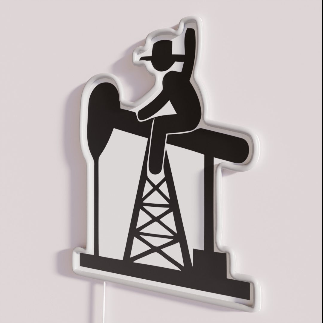 Oil Rig Cowboy Rgb Led Sign – Neon Factory