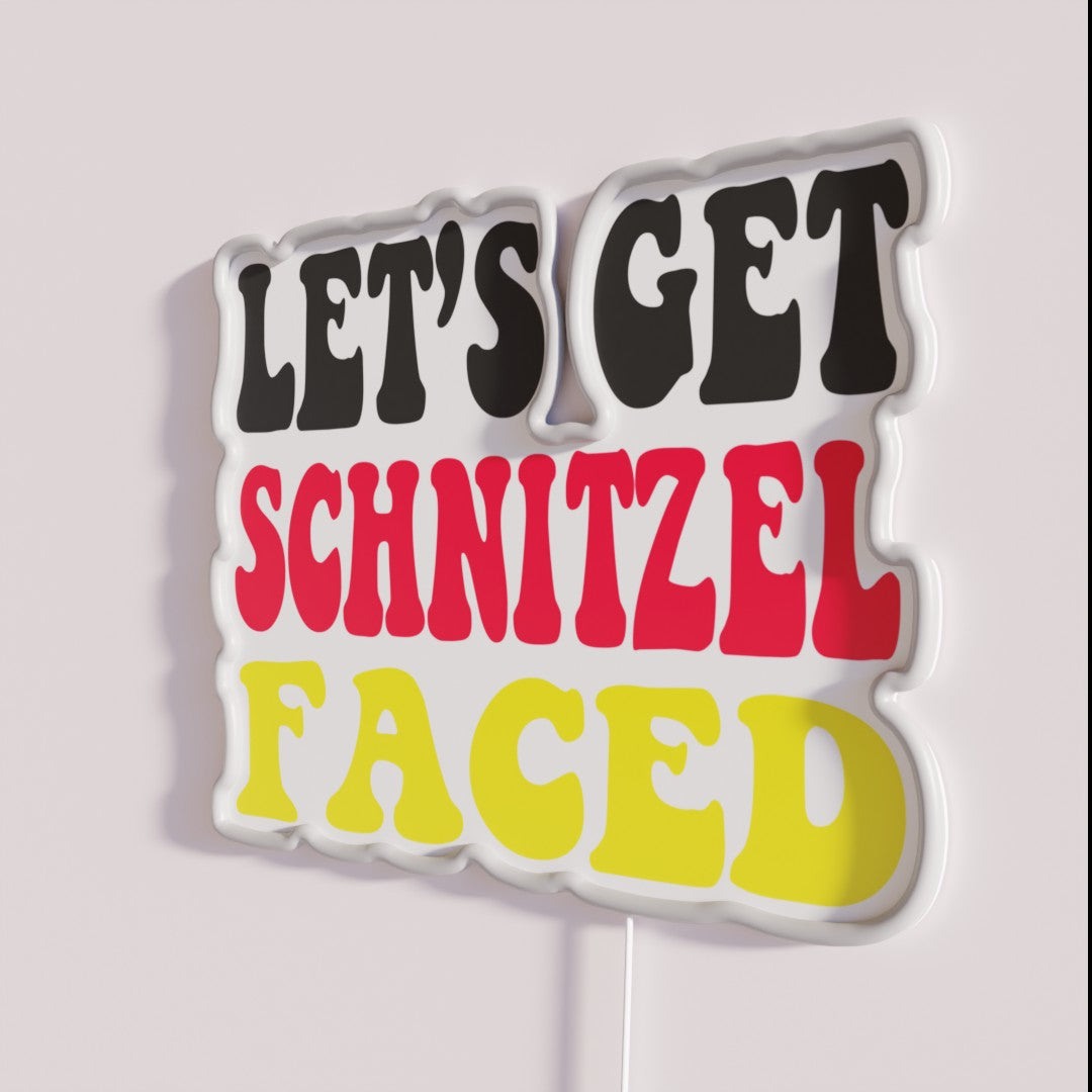 Oktoberfest Let S Get Schnitzel Faced German Rgb Led Sign – Neon Factory