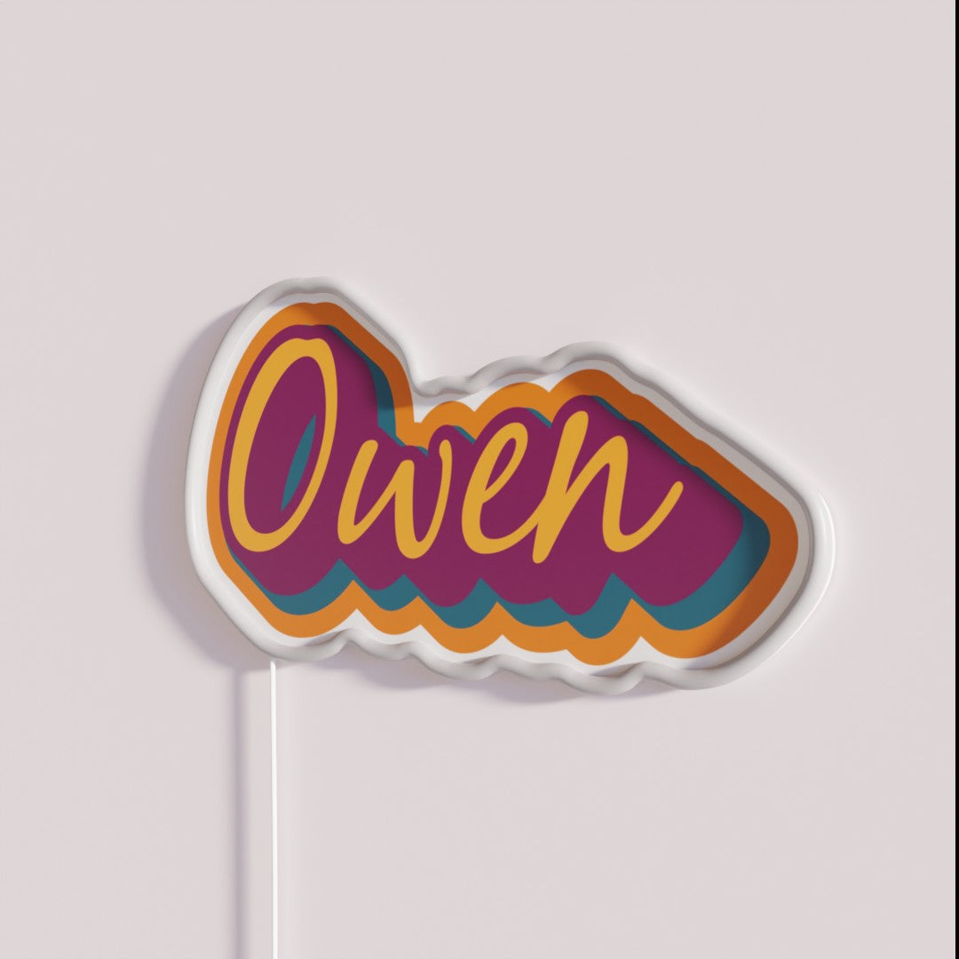 Owen In Orange Rgb Led Sign – Neon Factory