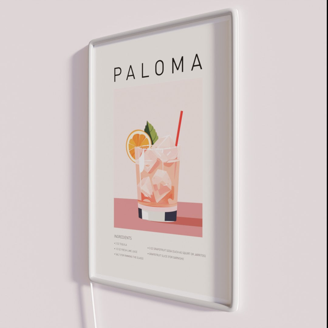 Paloma Cocktail Wall Art Rgb Led Sign – Neon Factory