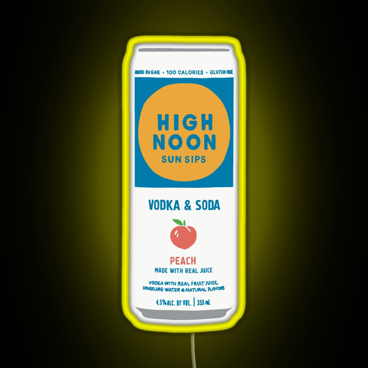 Peach High Noon RGB neon sign