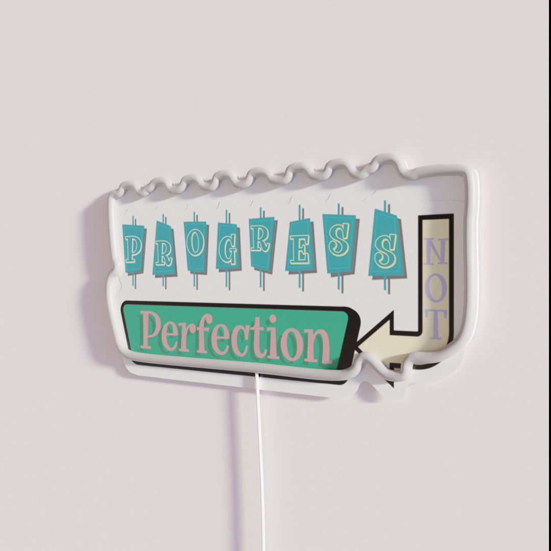 Progress Not Perfection Rgb Led Sign – Neon Factory