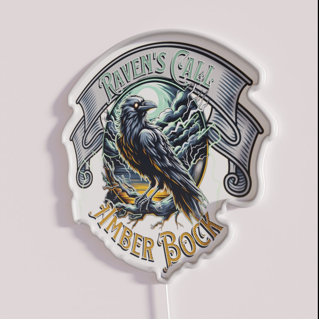 Raven S Call Amber Bock Rgb Led Sign – Neon Factory