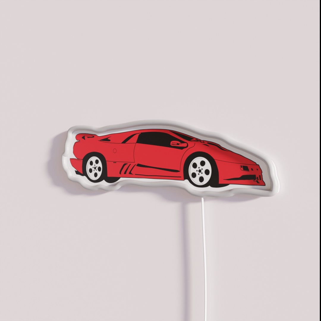 Red Lambo Diablo Rgb Led Sign – Neon Factory