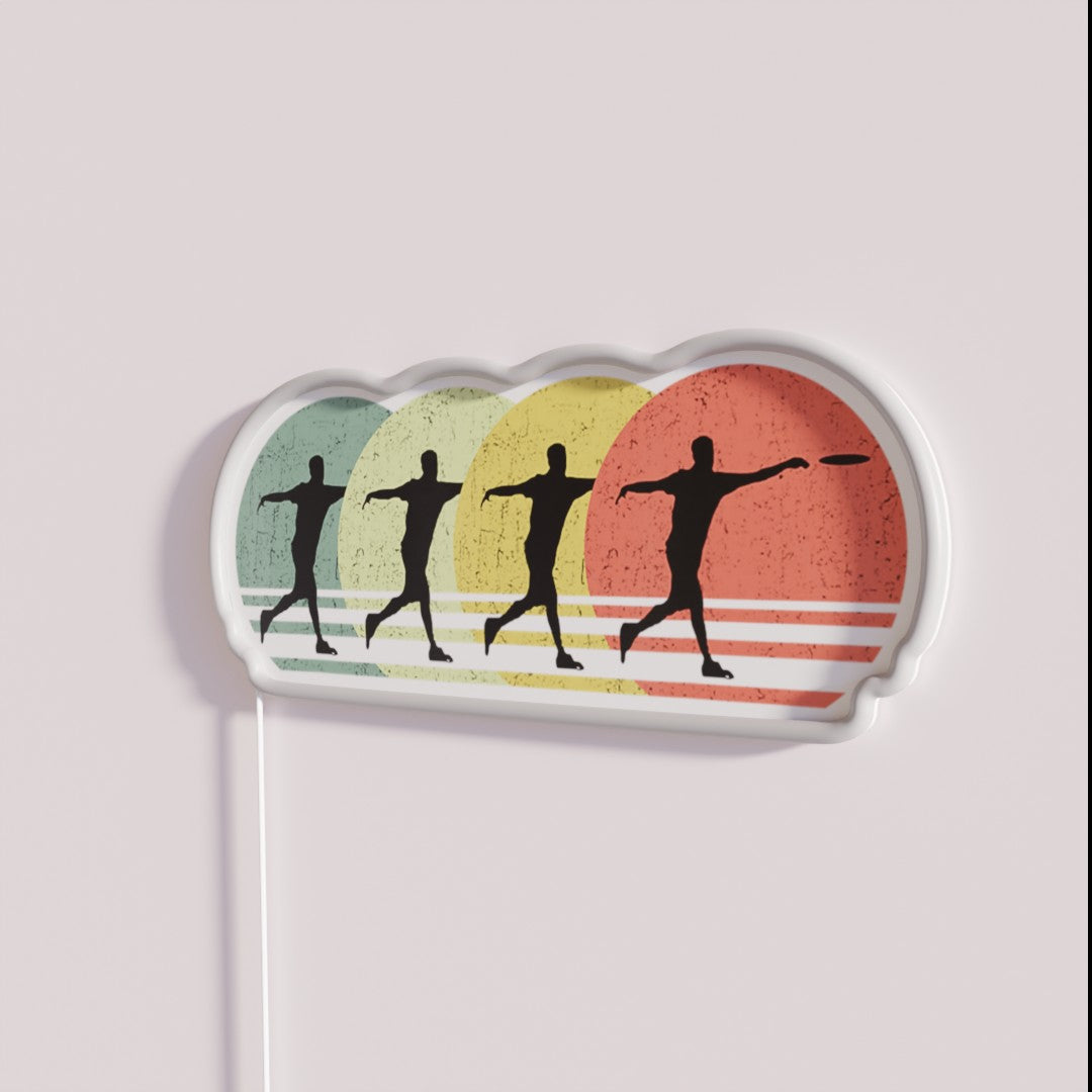 Retro Vintage Ultimate Frisbee Disc Golf Rgb Led Sign – Neon Factory