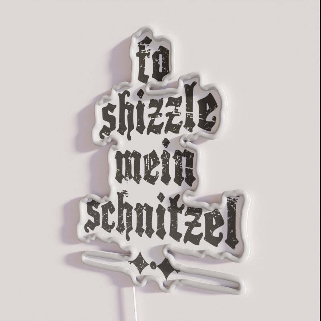 Schnitzel Funny Oktoberfest German Food Rgb Led Sign – Neon Factory