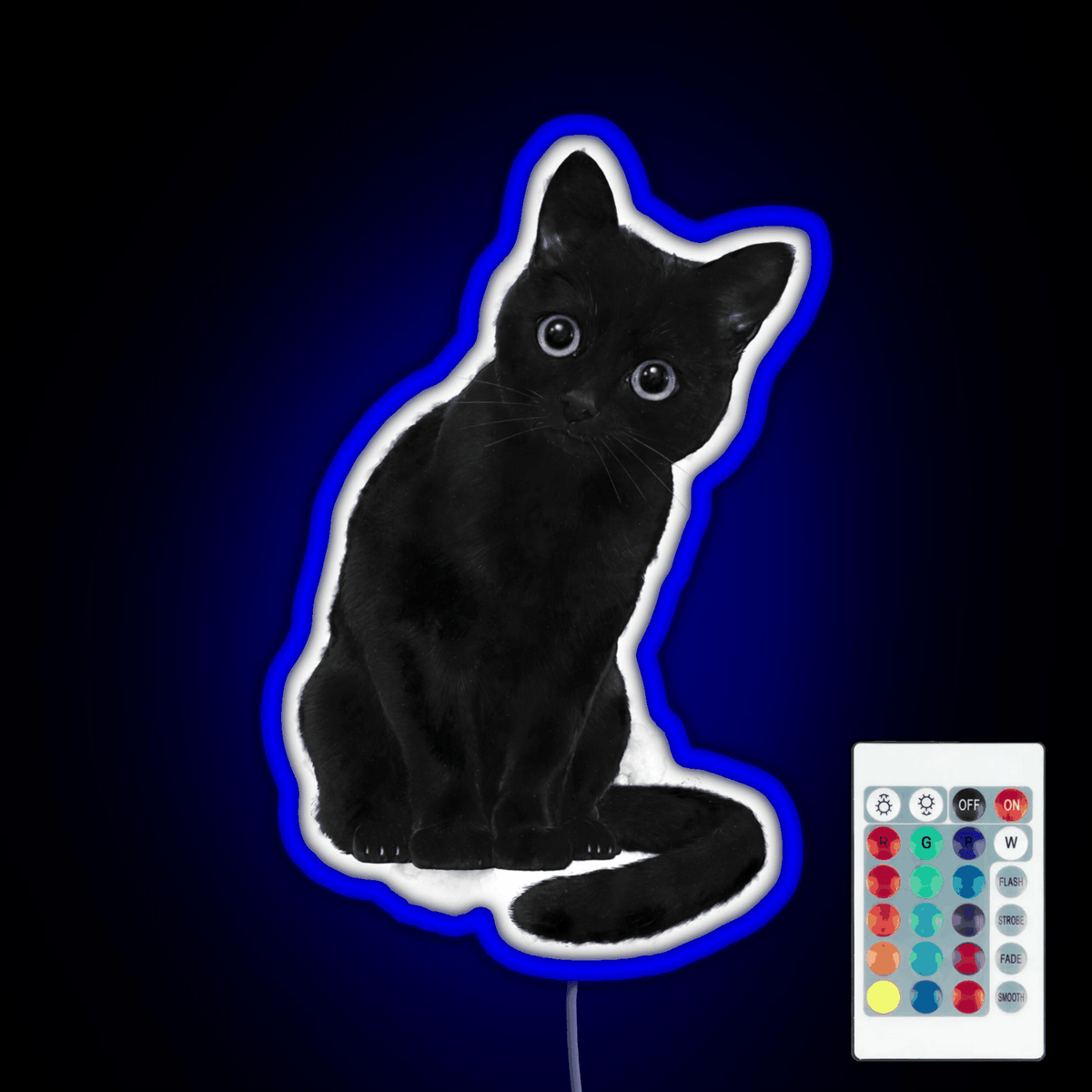 Spooky Cute Cat Rgb Neon Sign – Neon Factory