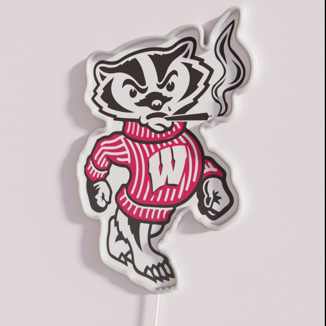 Stoned Bucky Badger Rgb Led Sign – Neon Factory
