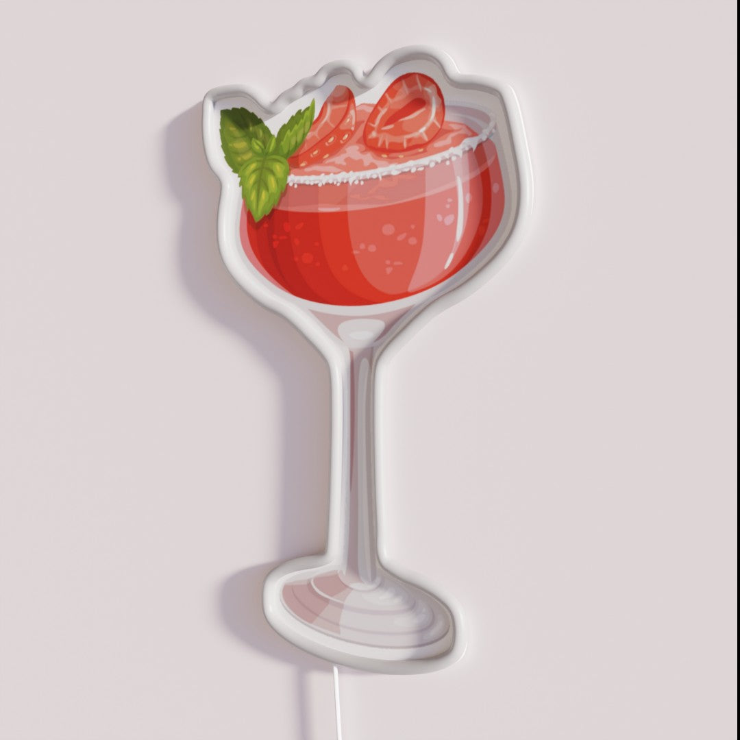 Strawberry Daiquiri Cocktail Rgb Led Sign – Neon Factory