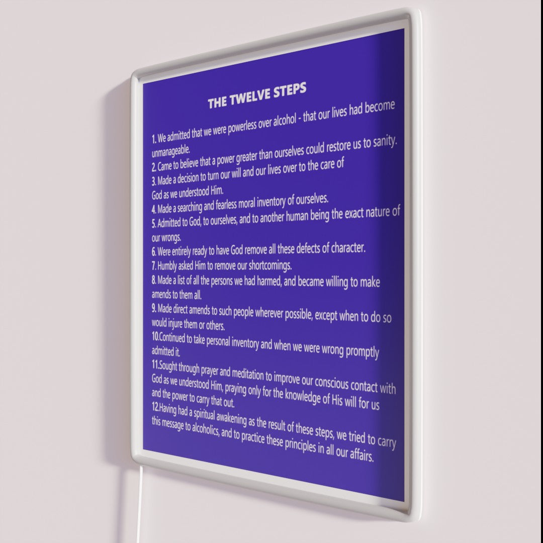 The 12 Steps Rgb Led Sign – Neon Factory