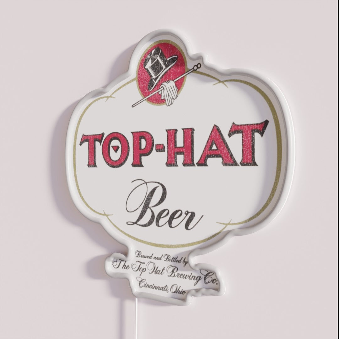Top Hat Beer Retro Defunct Breweriana Rgb Led Sign – Neon Factory