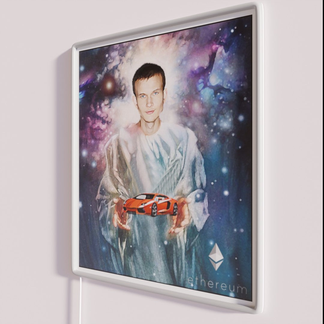 Vitalik Buterin The Lambo Jesus Rgb Led Sign – Neon Factory