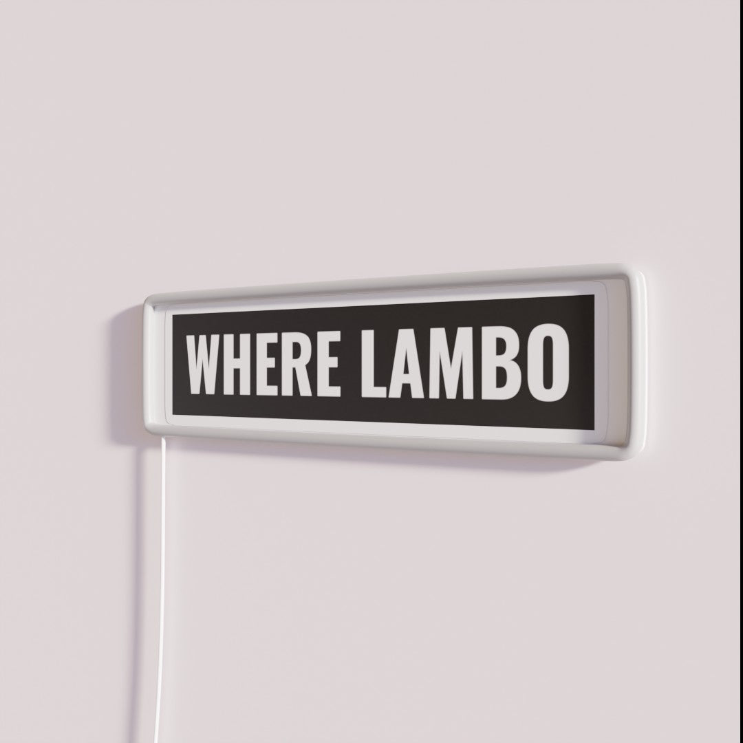 Where Lambo Rgb Led Sign – Neon Factory
