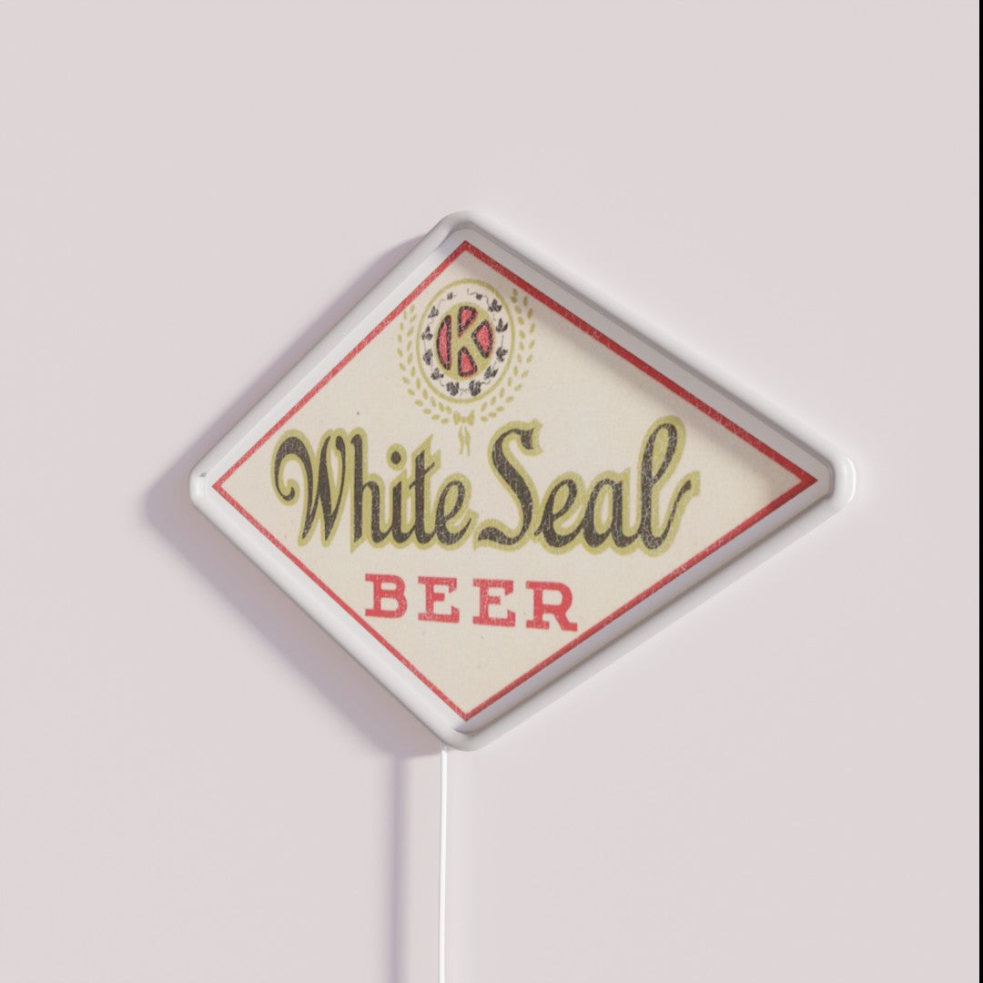 White Seal Beer Retro Defunct Breweriana Rgb Led Sign – Neon Factory