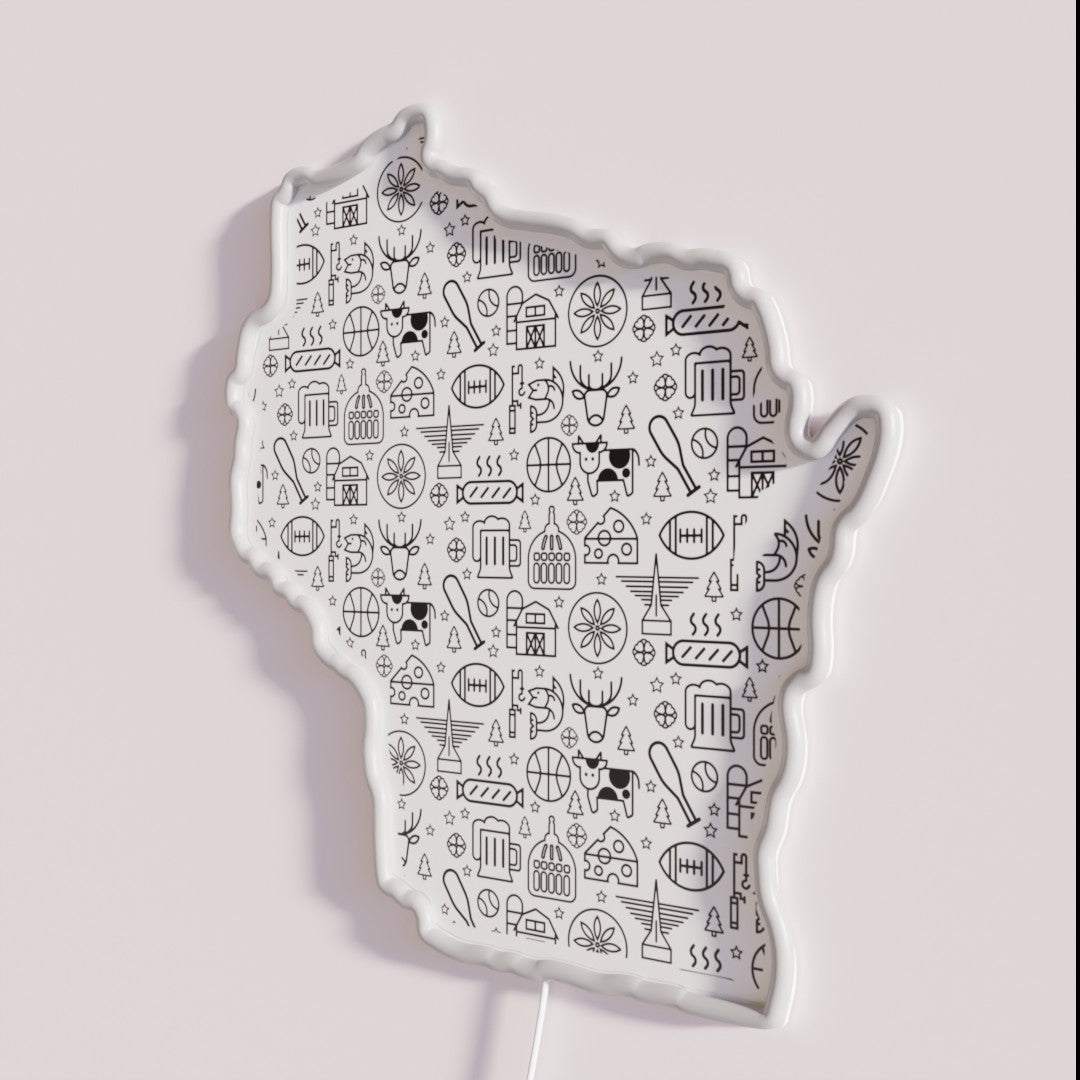 Wisconsin Pattern Rgb Led Sign – Neon Factory