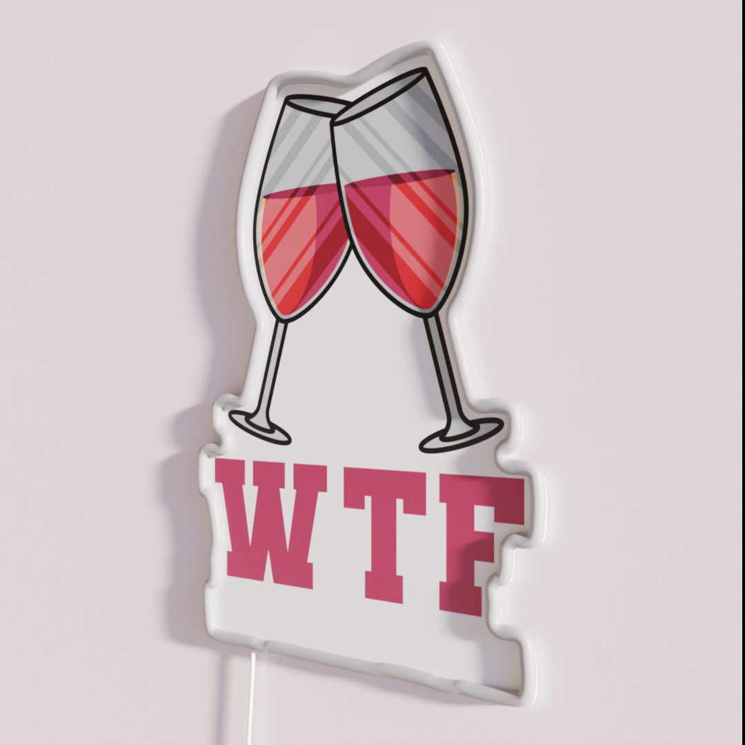 Wtf Wine Tasting Friends Rgb Led Sign – Neon Factory