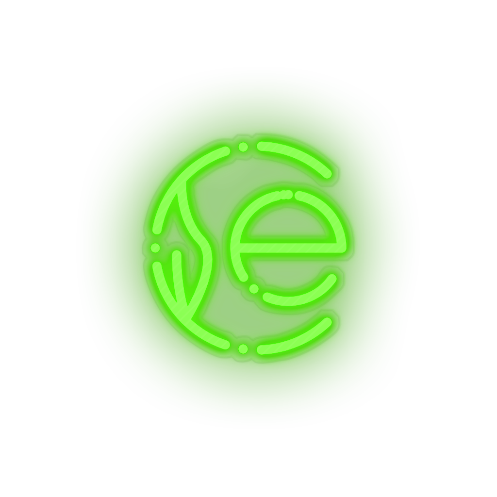 Earth Coin Neon Sign - Crypto Currency Led Neon Decor