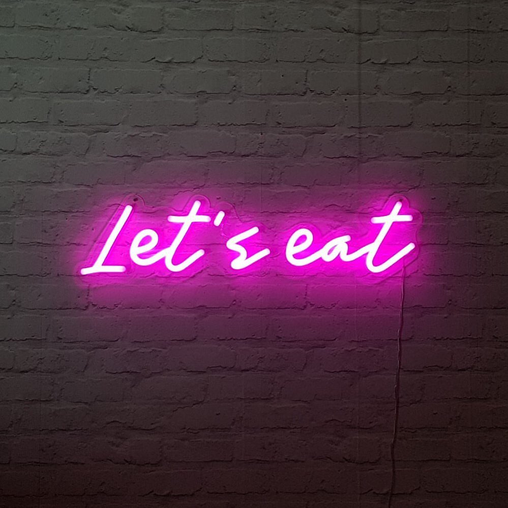 Let's Eat Neon Sign For Restaurant And Bar Neon Sign Factory – Neon Factory