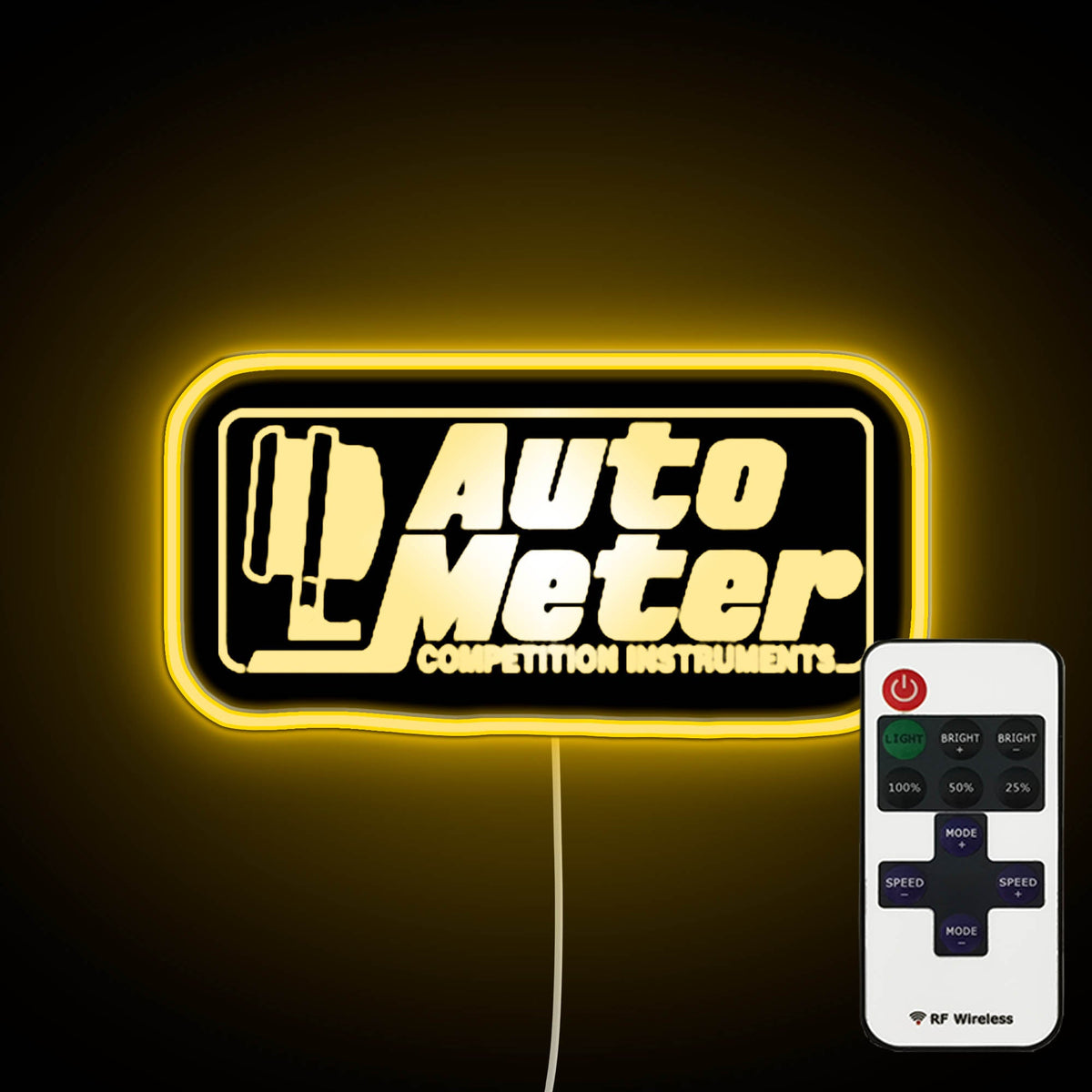 Neon Wall Light With Auto Meter Logo – Neon Factory