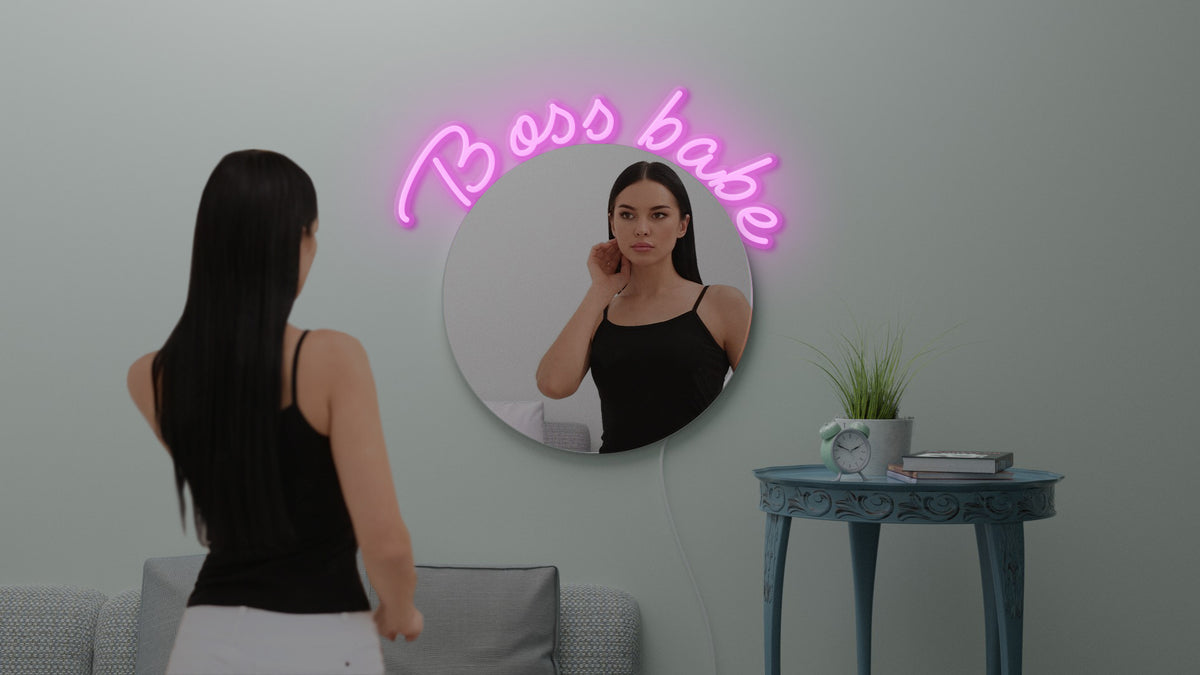 Motivation Make-up Mirror "boss Babe" – Neon Factory