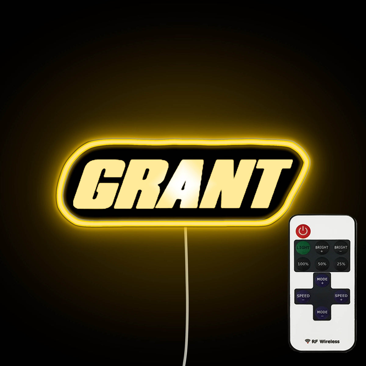 Grant Logo Neon Wall Light