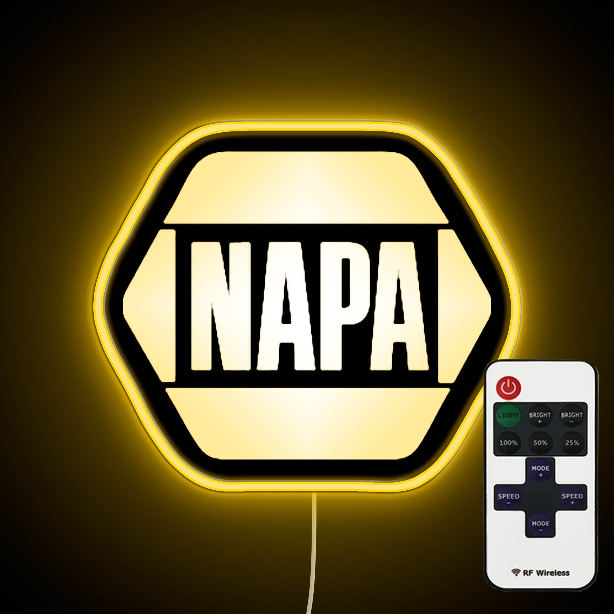 Neon Wall Light with NAPA Auto Parts Logo