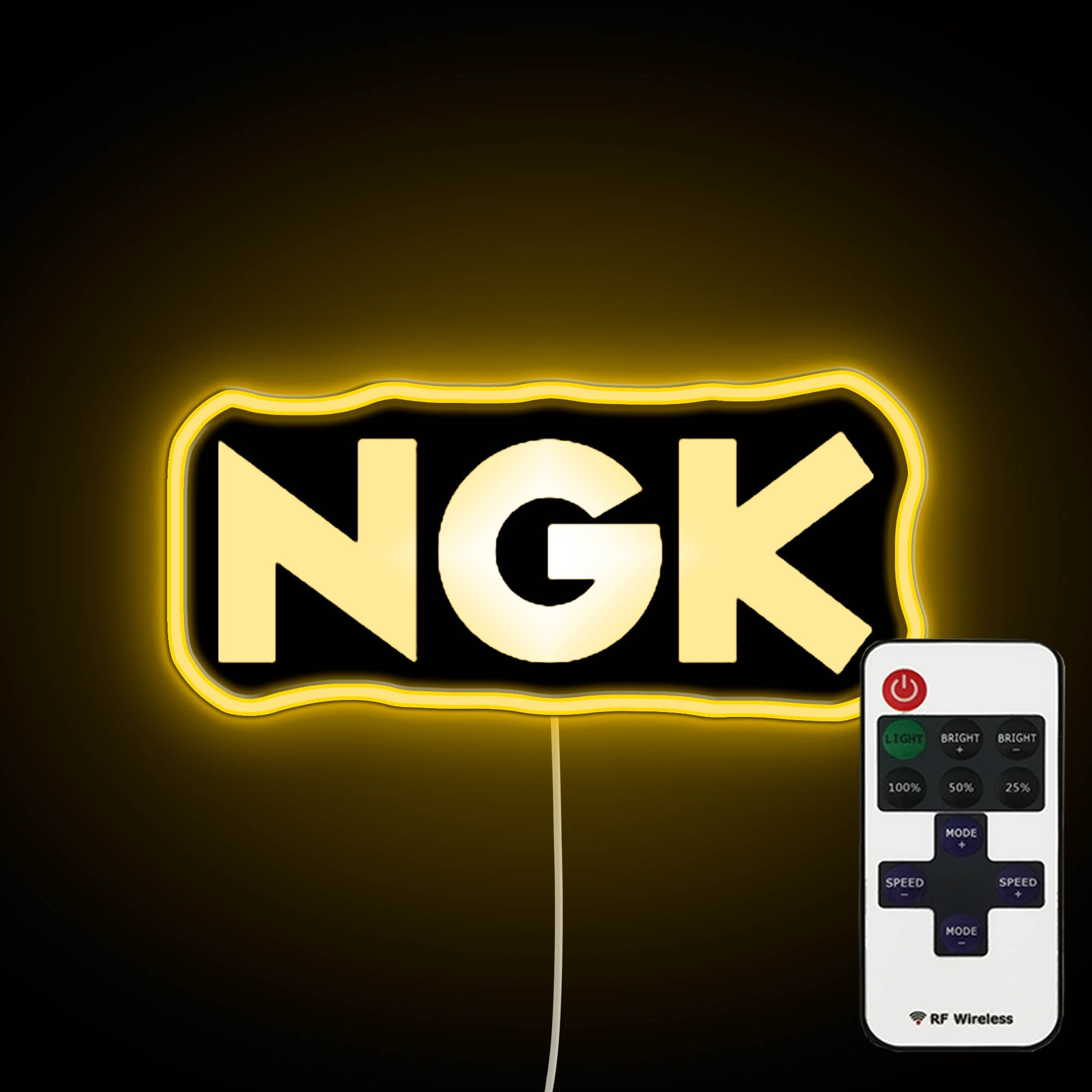 NGK Spark Plug Logo Neon Wall Light