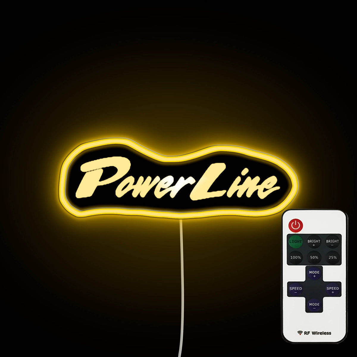Neon Wall Light Wire Free Power Line Logo – Neon Factory