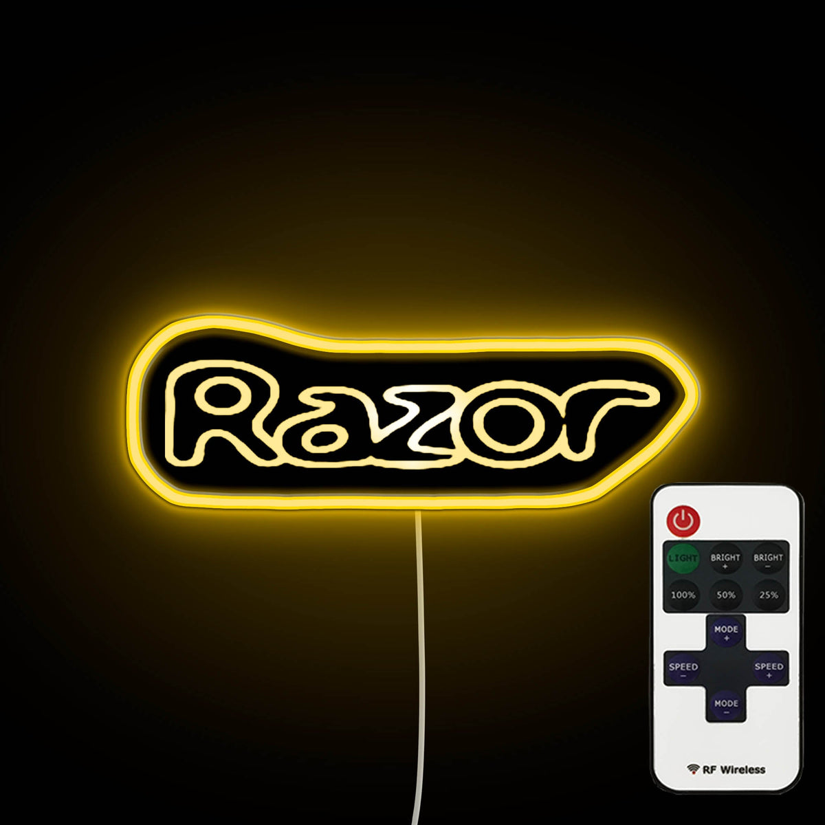 Razor Logo Neon Wall Light - Find It Now – Neon Factory