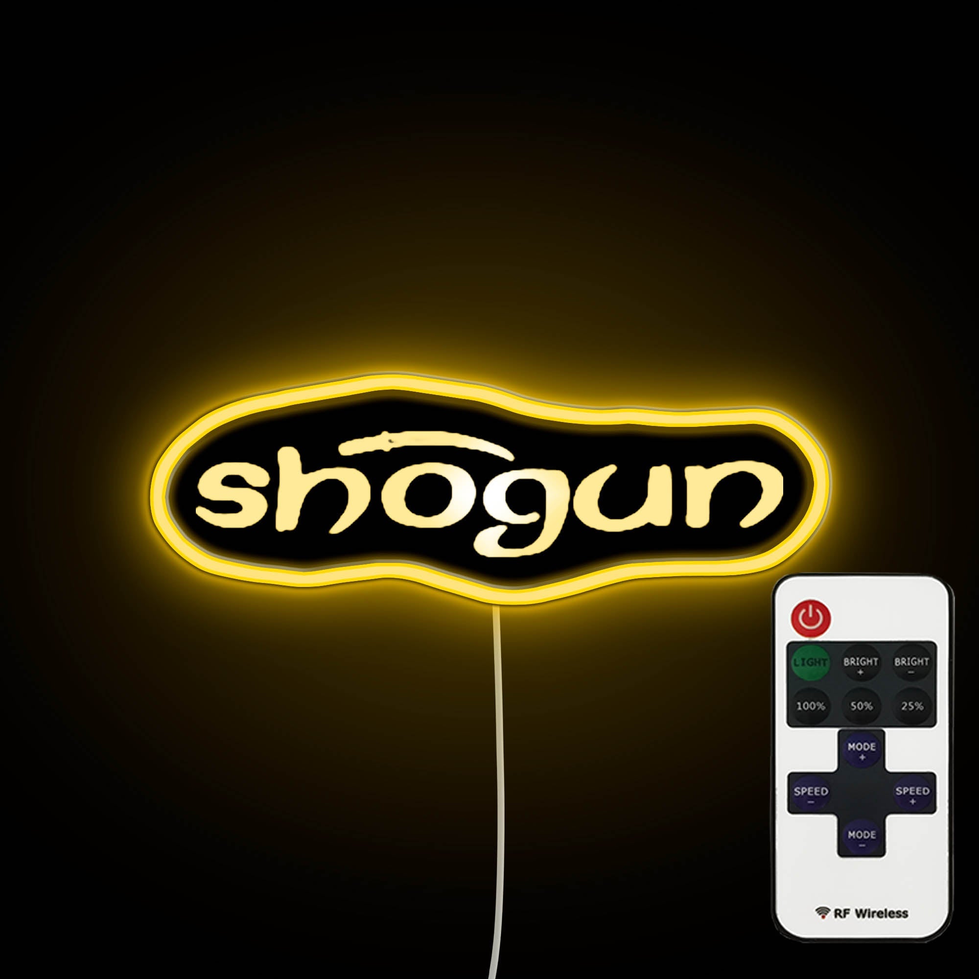 Neon Wall Light for the Shogun Logo