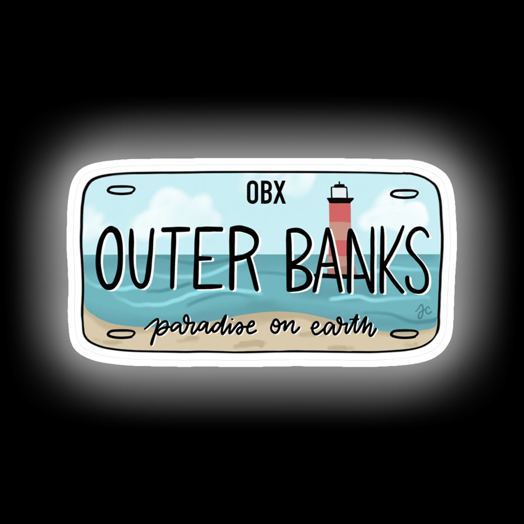 The Original Obx License Plate Bright Neon Sign – Neon Factory