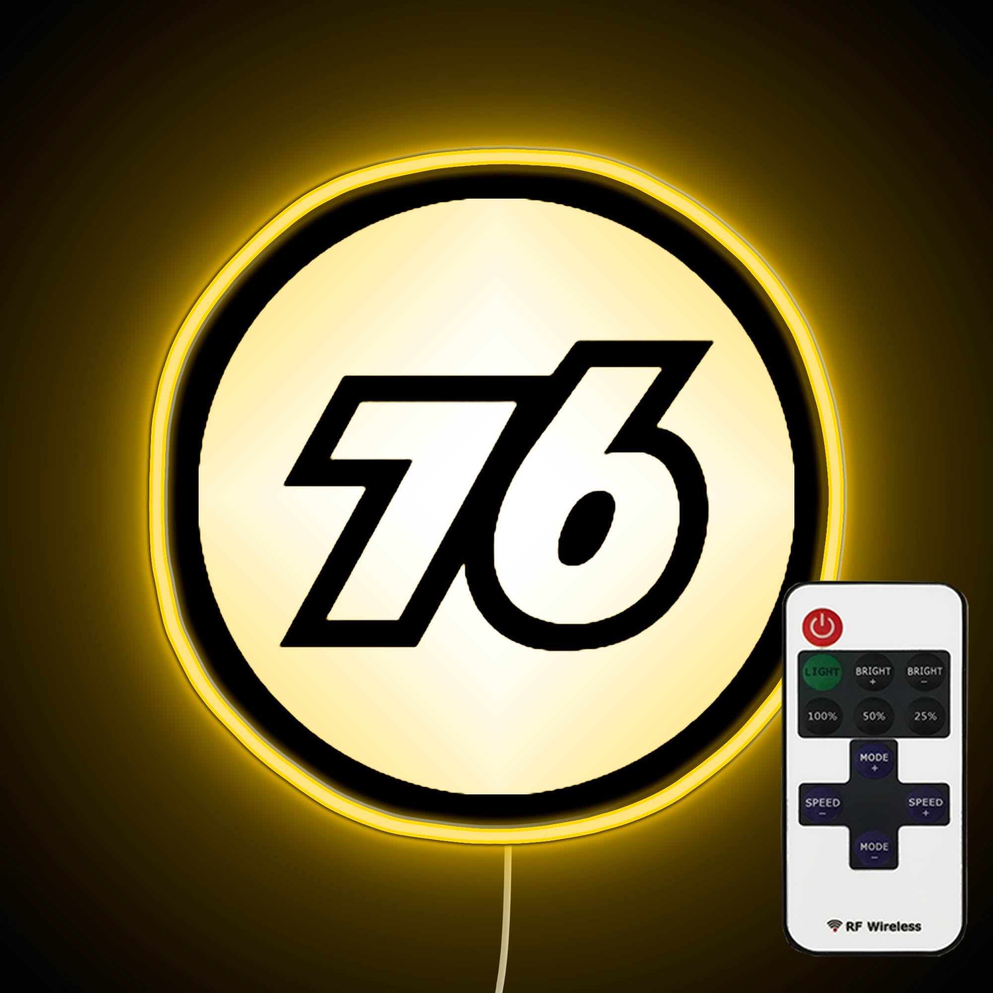 Union 76 Logo Neon Wall Light