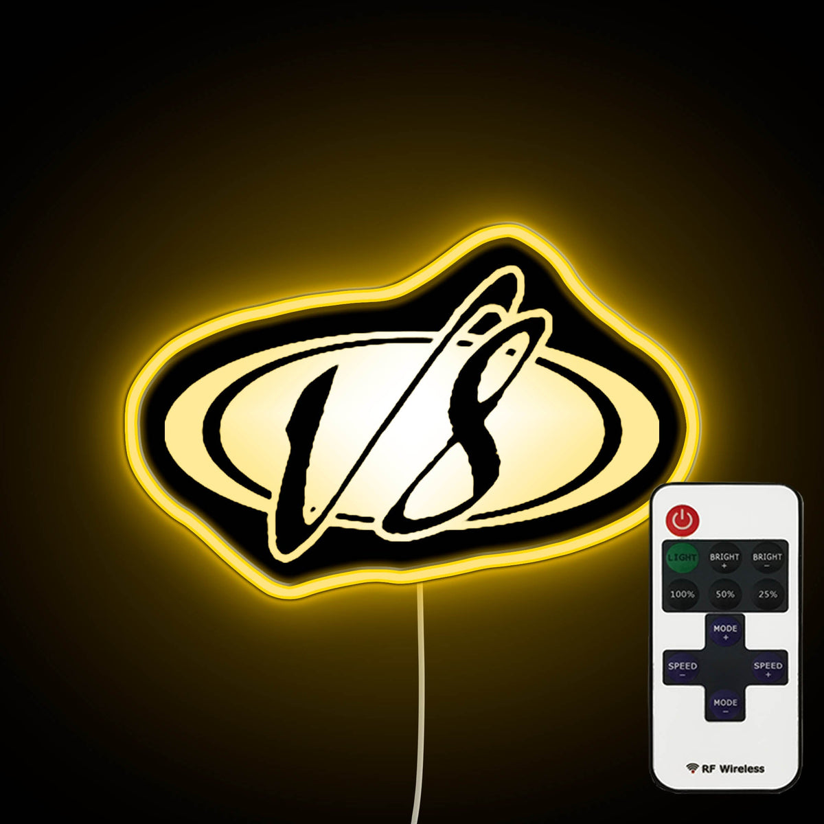 V8 Oval Neon Wall Light – Neon Factory