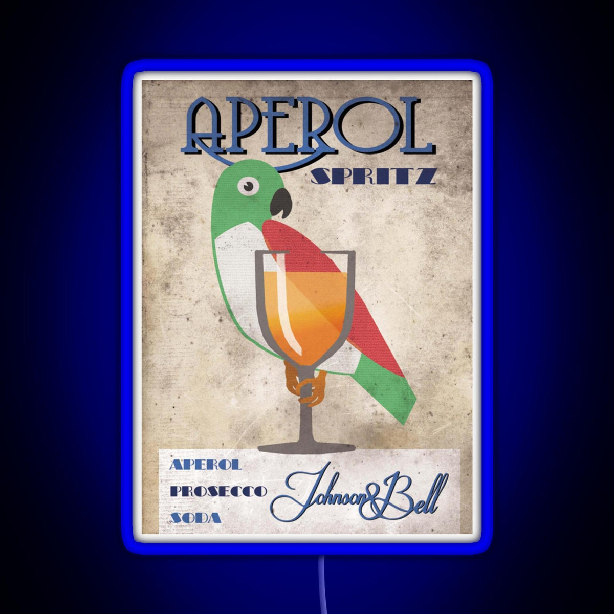 aperol spritz RGB neon sign