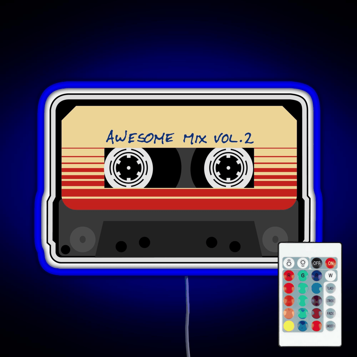 Awesome Mixtape Vol 2 Cassette Retro RGB neon sign