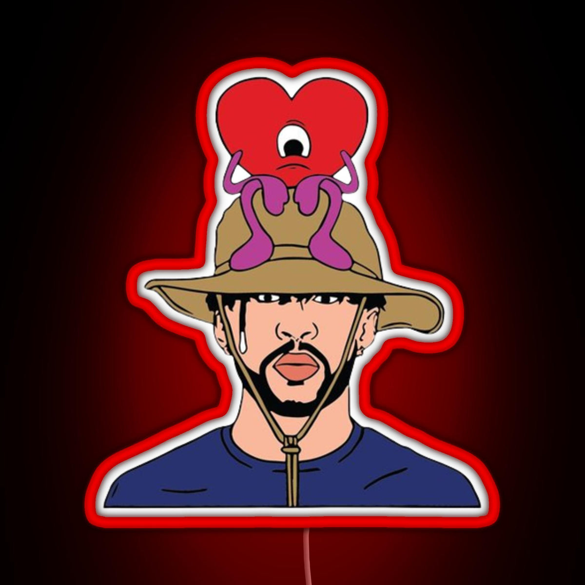 Bad bunny RGB neon sign