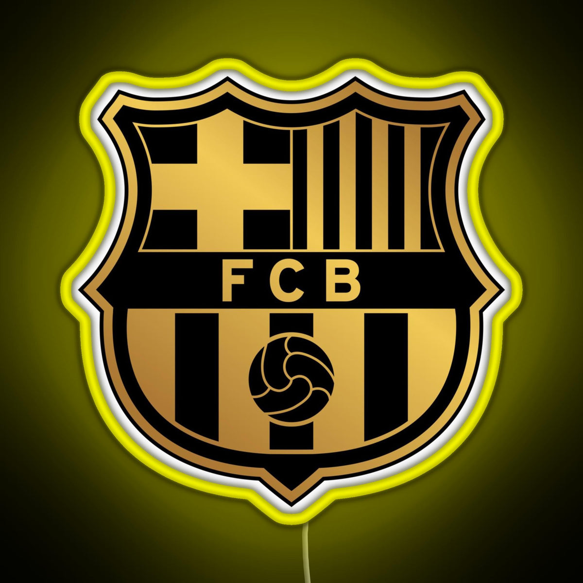 Barca Gold And Black Rgb Neon Sign – Neon Factory