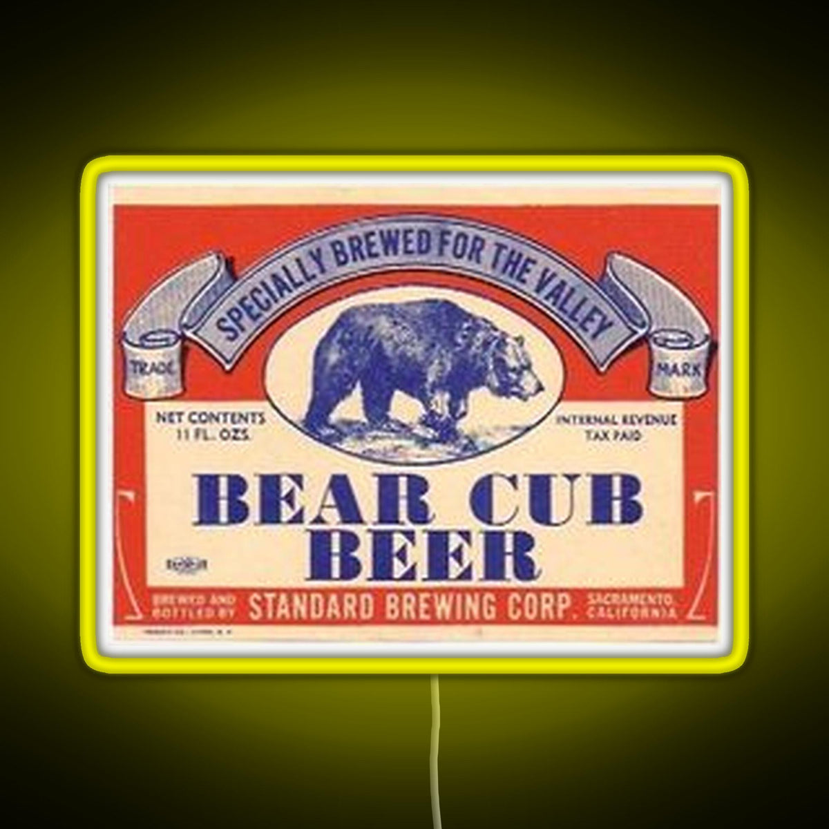 Bear Cub Beer RGB neon sign