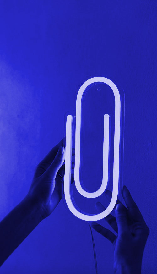 Paper_clip Neon Sign – Neon Factory