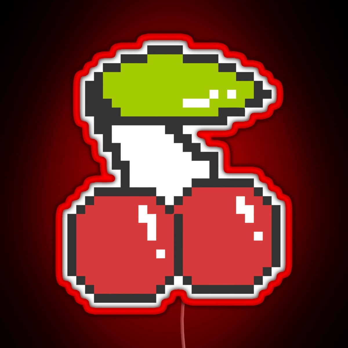 Cool 8 bit cherry RGB neon sign