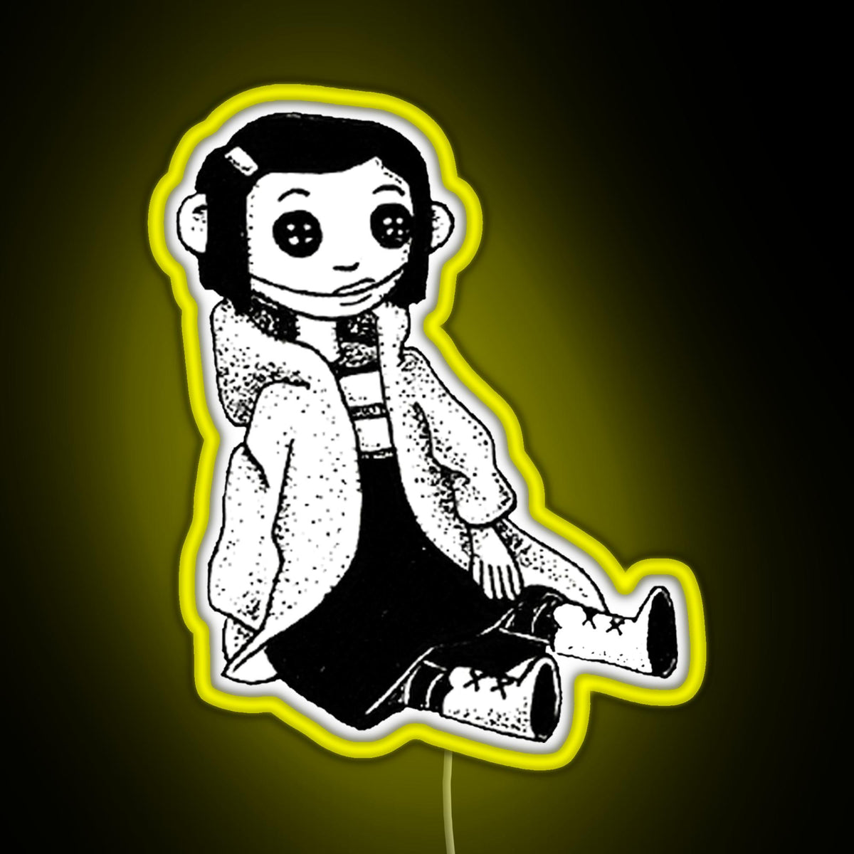 Coraline Inspired Doll Rgb Neon Sign – Neon Factory