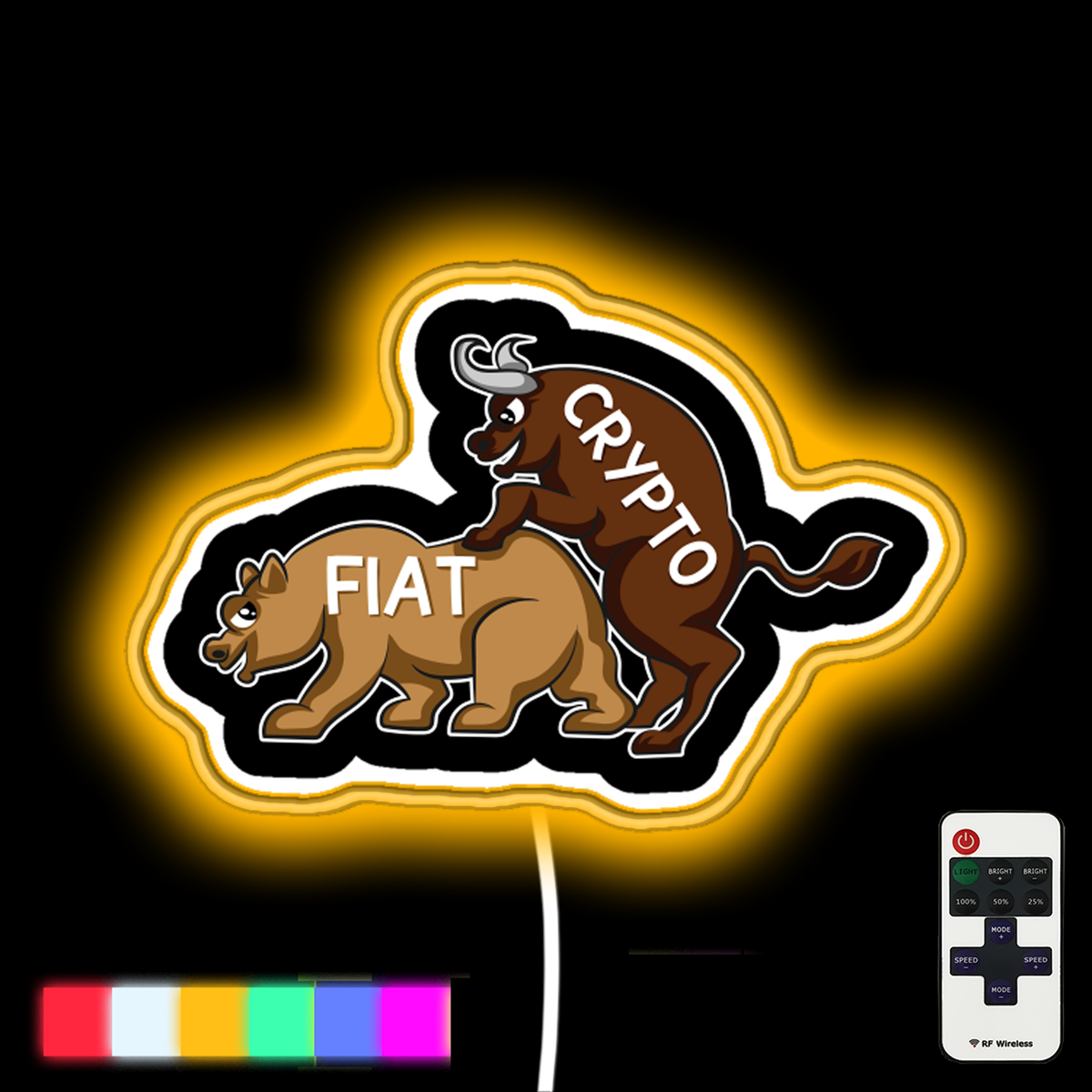 Bitcoin Vs Fiat Buy Btc Crypto Neon Led Sign – Neon Factory