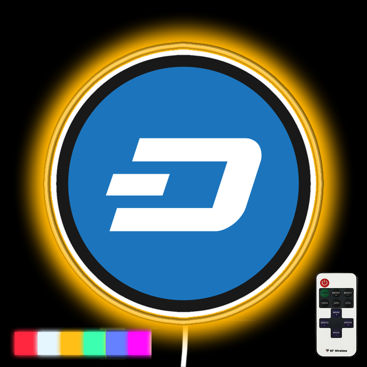 Dash (digital Cash) Cryptocurrency Neon Led Sign – Neon Factory