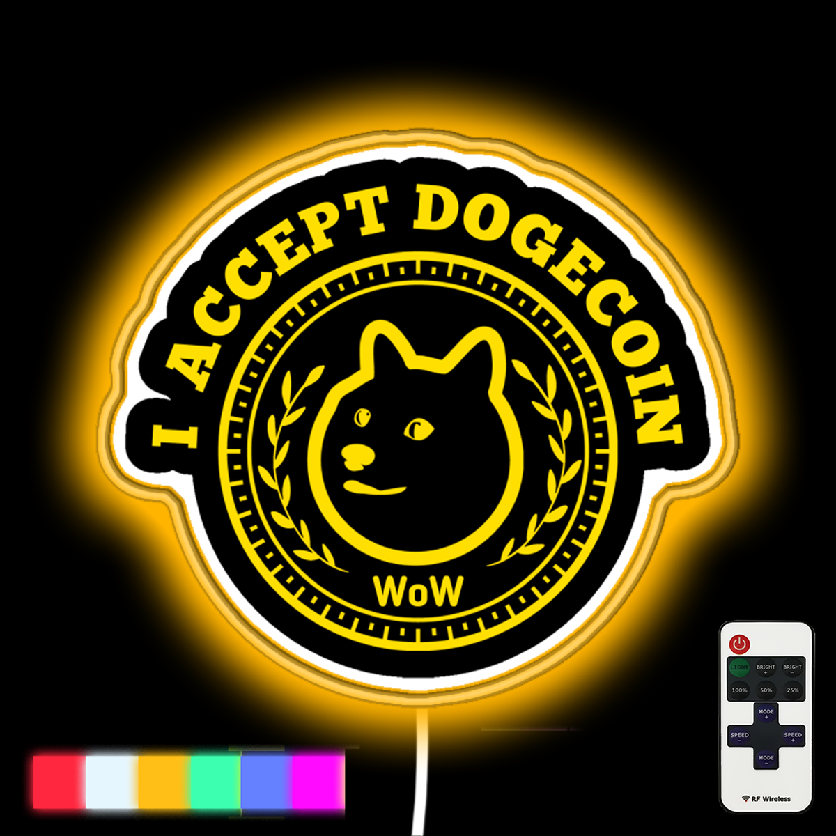 I Accept Dogecoin Neon Led Sign – Neon Factory