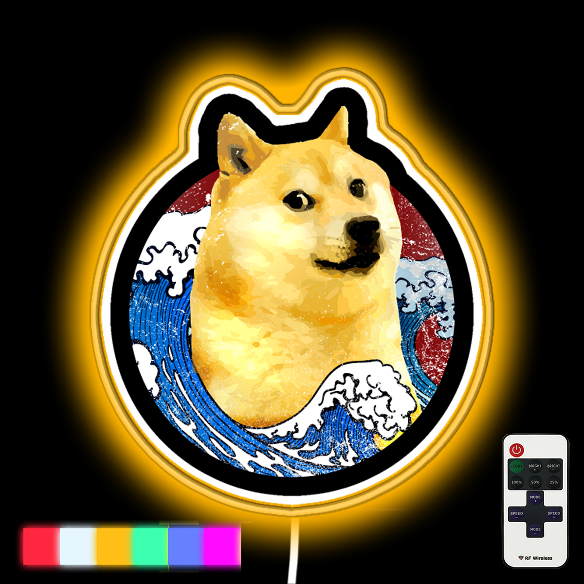 Dogecoin Wave Neon Led Sign – Neon Factory