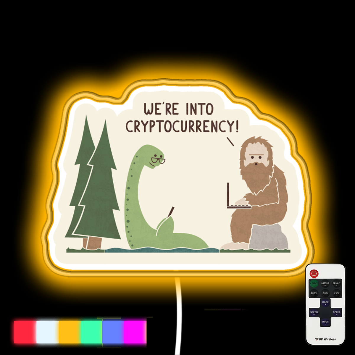 Cryptocurrency neon led sign