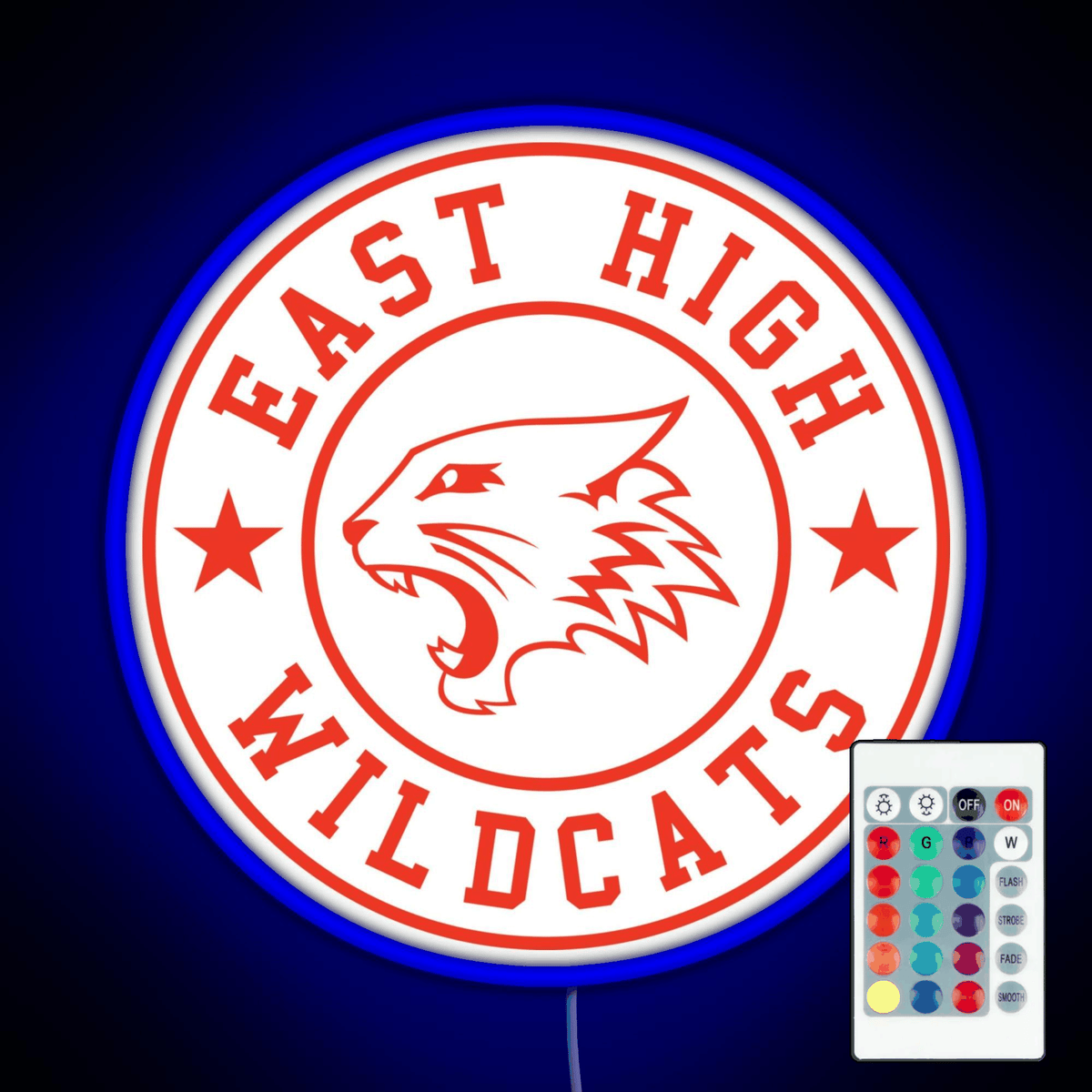 East High Wildcats RGB neon sign